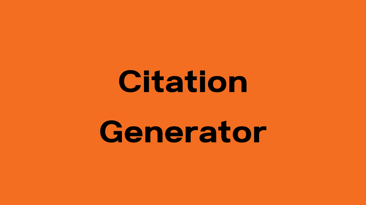 Free Citation Generator Online - Effeect Tools