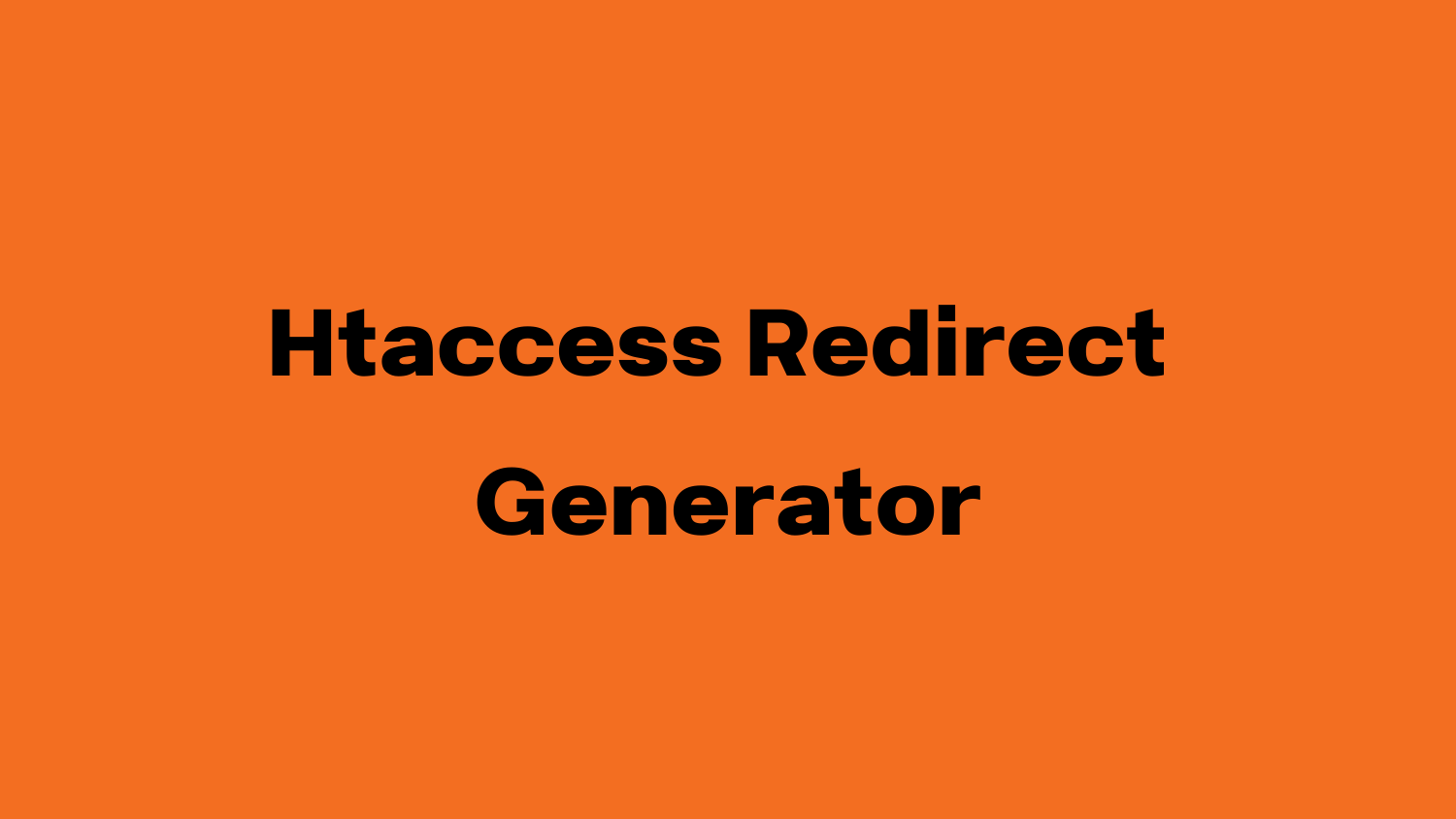 Free .htaccess Redirect Generator – SEO-Friendly URL